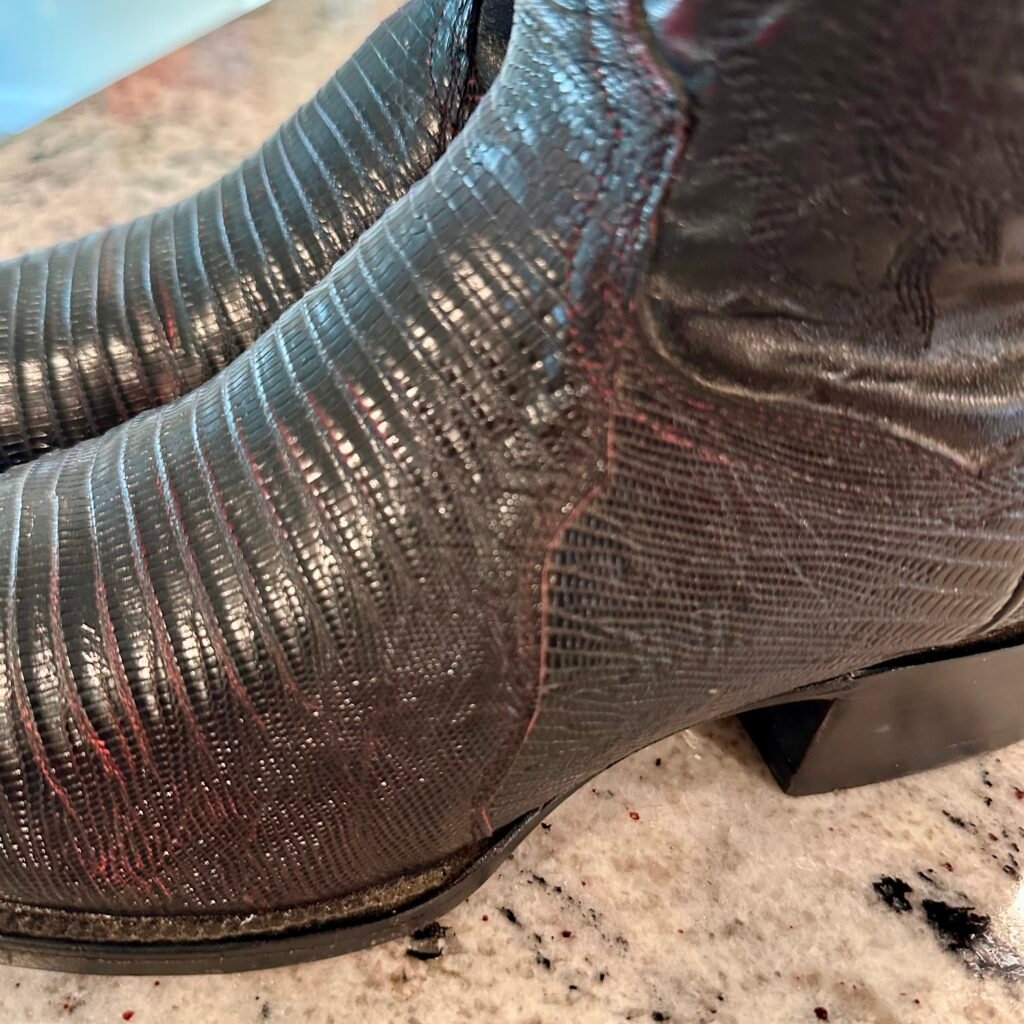 Dan Post Lizard Boots Men’s Teju Black Cherry Red Cowboy Pull On Style ...