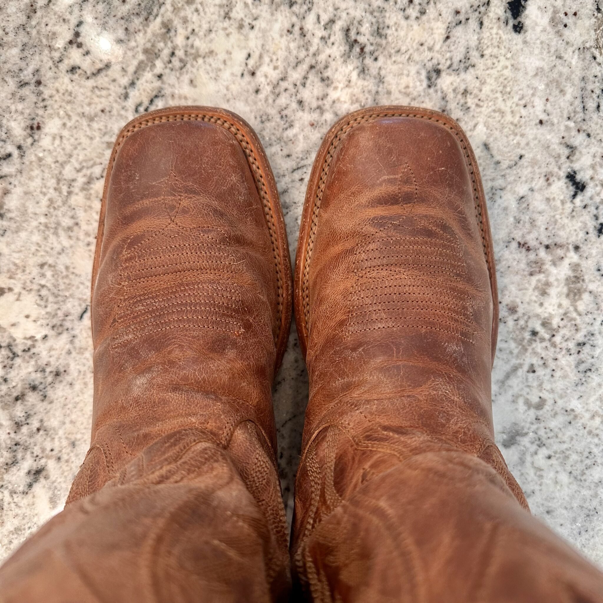 Tecovas ‘The Doc’ Scotch Goat Broad Square Toe Cowboy Boots Style 1041 ...