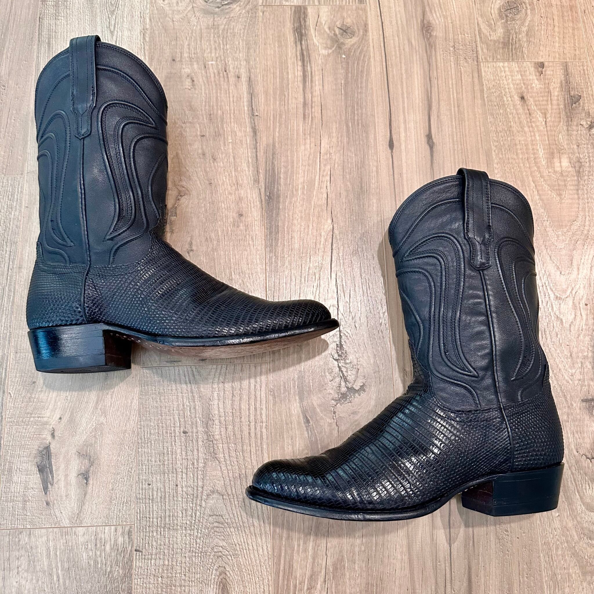 Tecovas Nolan Lizard Cowboy Boots Style 1006 Men’s Midnight Black ...