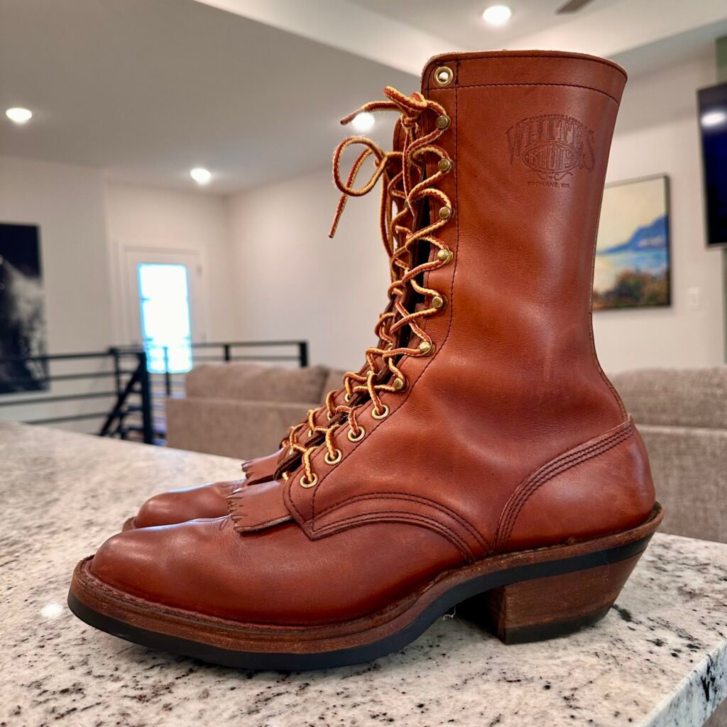 White’s Packer Boots Men’s Red Dog Style 795C Cowboy Lace-Up Pointed ...